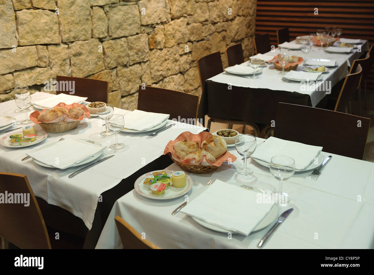 Food appetizers on restaurant table Stock Photo - Alamy