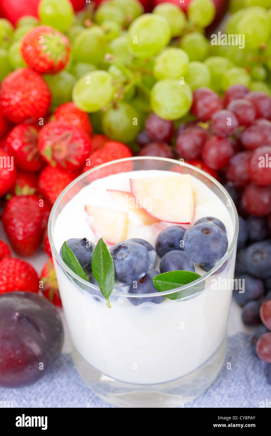 yogurt with berries Stock Photo - Alamy