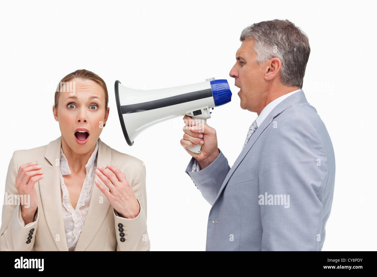 Megaphone head hi-res stock photography and images - Alamy