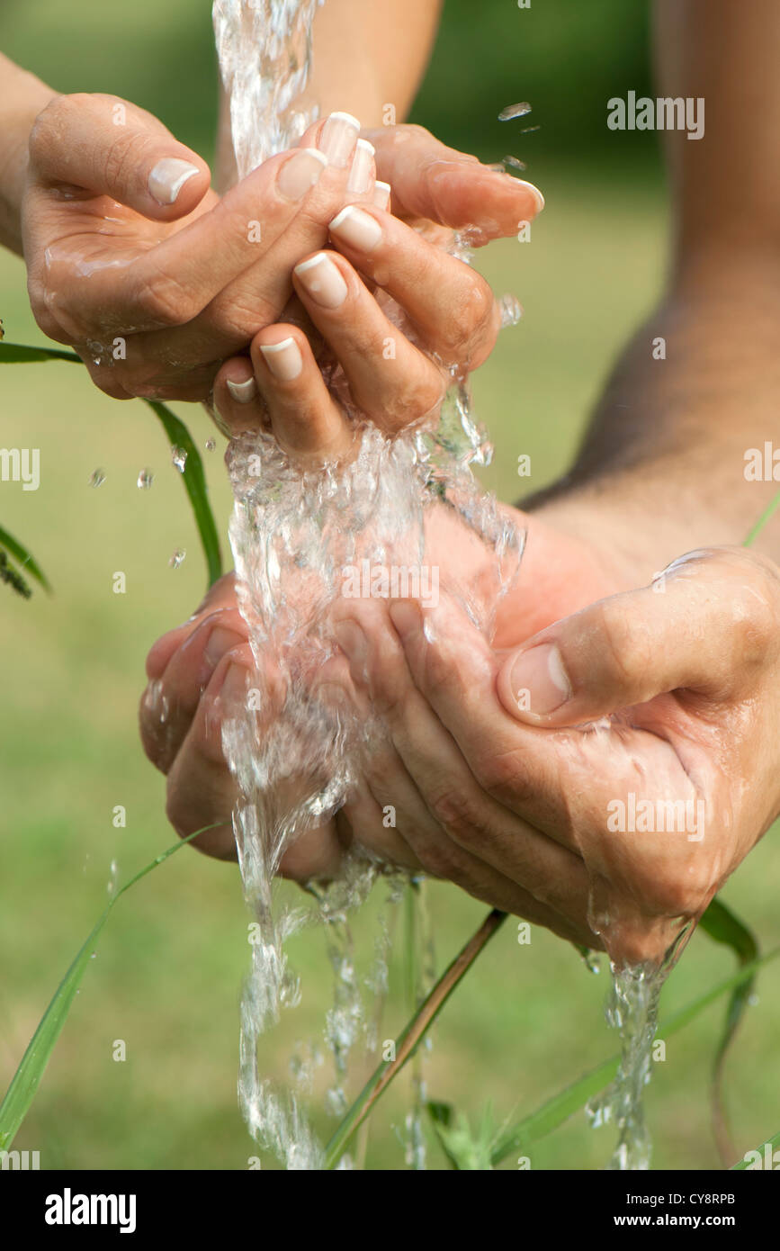Cupped Hands Water