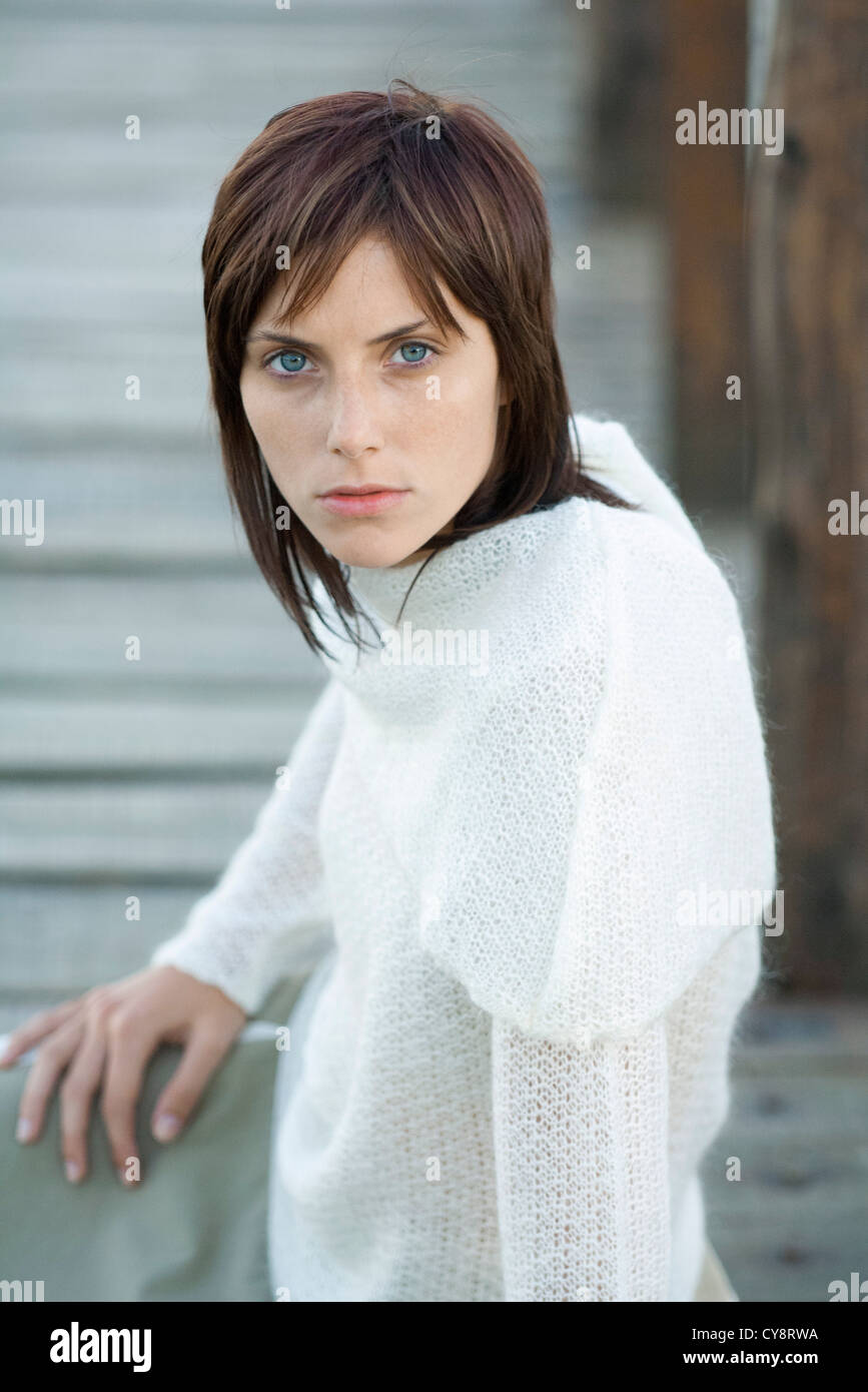 Intense looking staring young woman hi-res stock photography and images ...