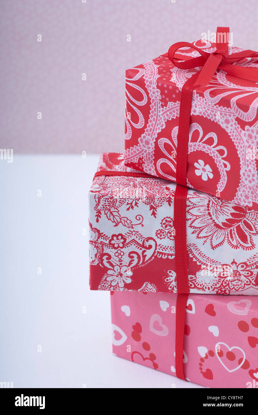 Festively wrapped gifts Stock Photo - Alamy