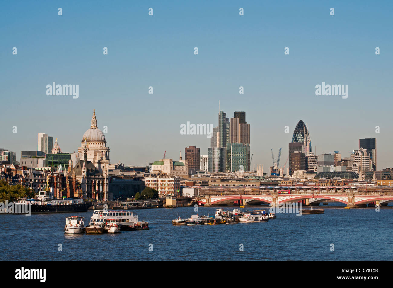 View of the City of London from Waterloo bridge Stock Photo - Alamy