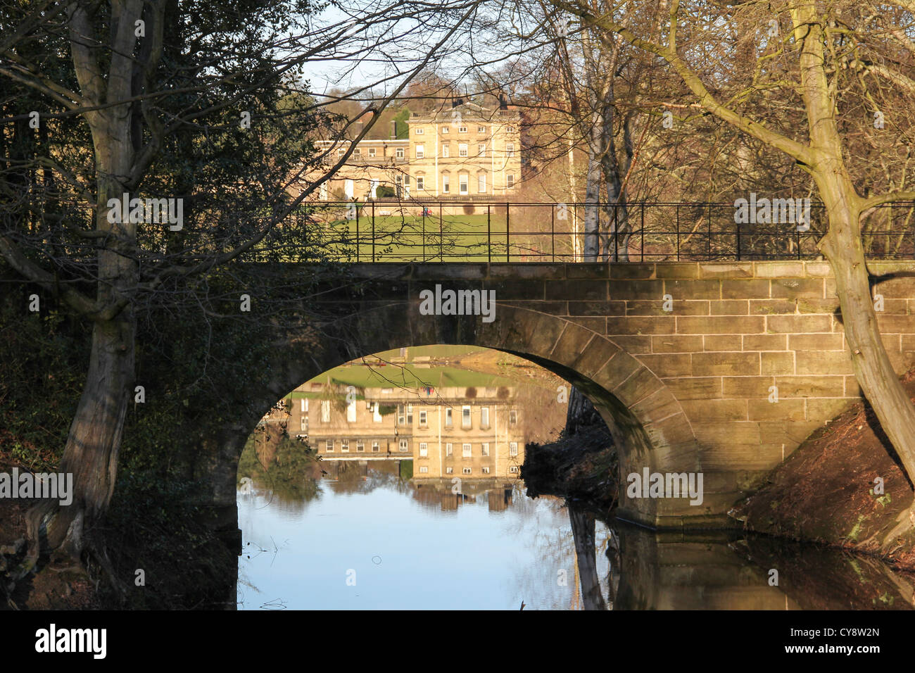 View of Bretton Hall from Menagerie Wood, Yorkshire Sculpture Park ...