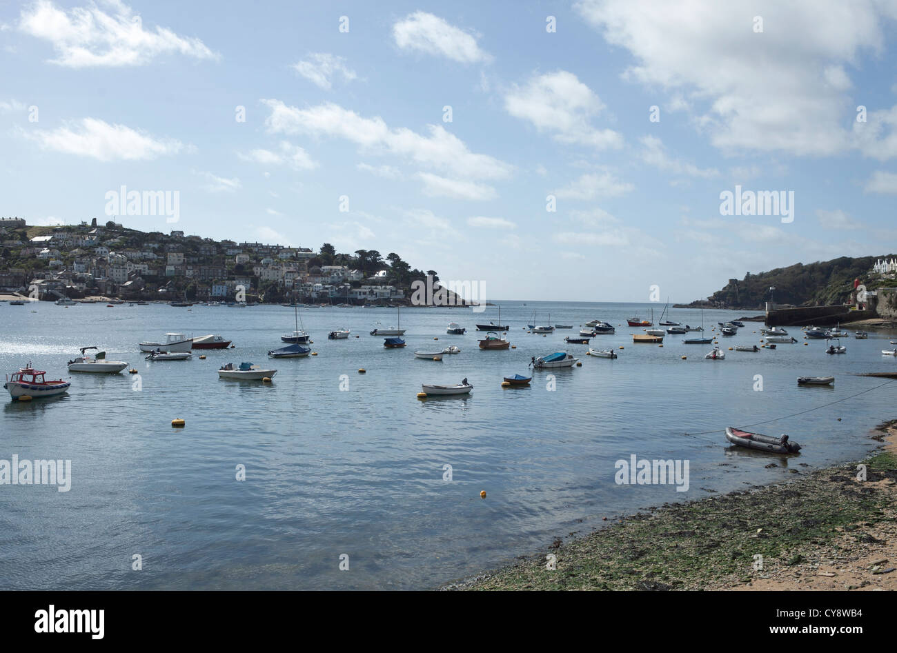 the beautiful port of fowey in cornwall, england Stock Photo - Alamy