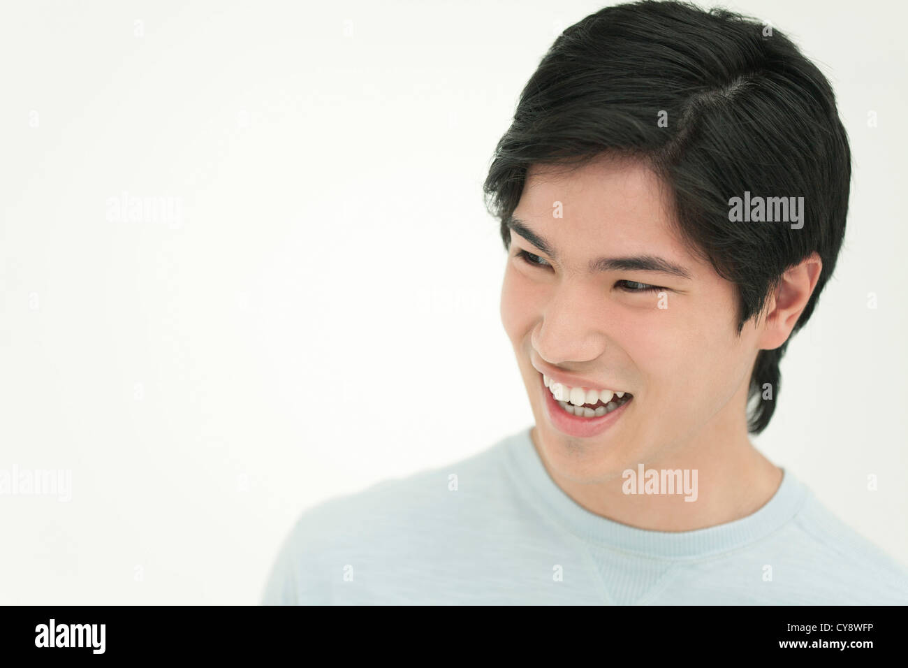 Young man laughing, portrait Stock Photo - Alamy