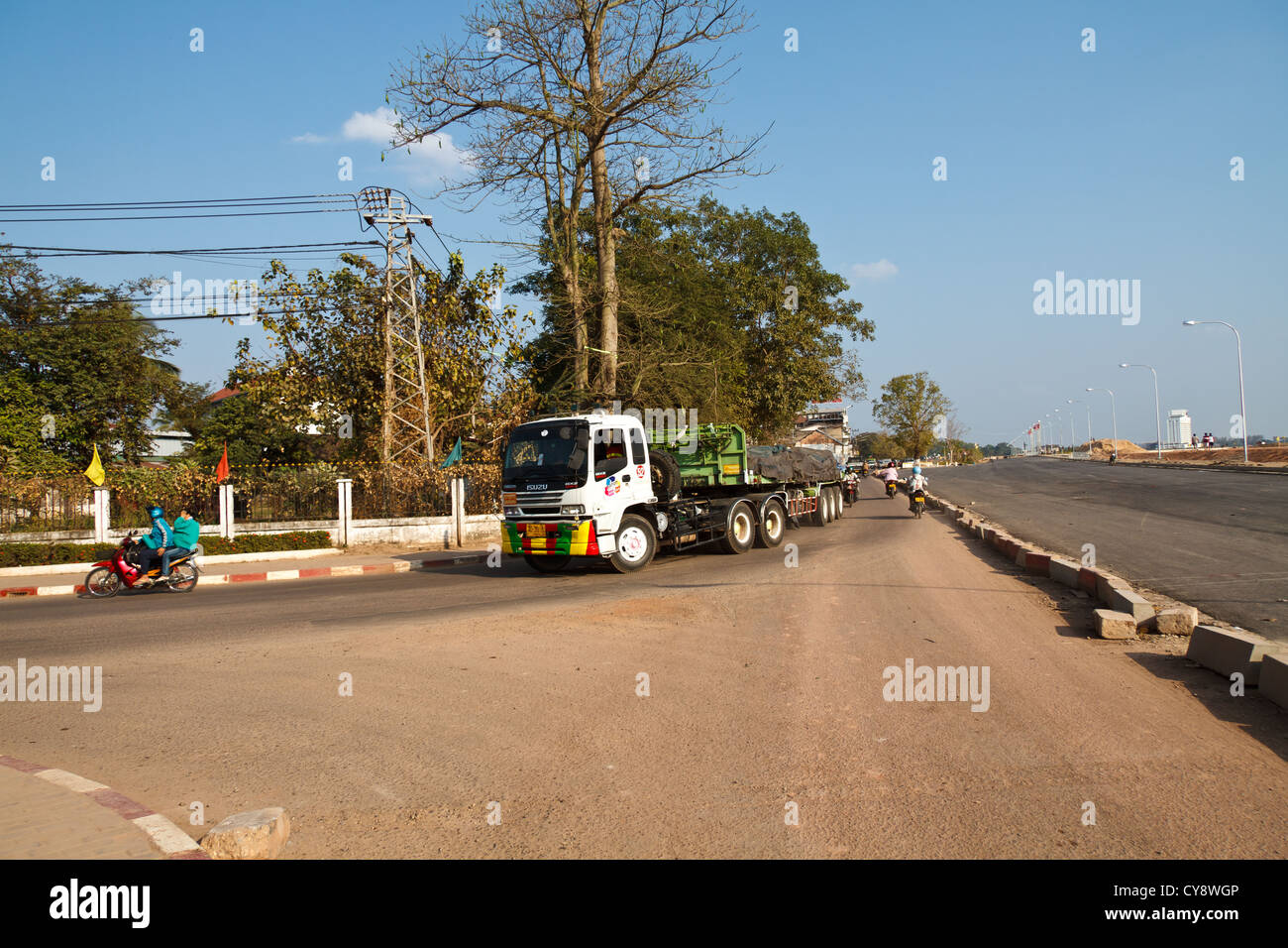 Street View in Vientiane, Laos Stock Photo - Alamy