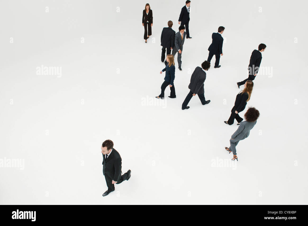 Person walking in opposite direction hi-res stock photography and ...