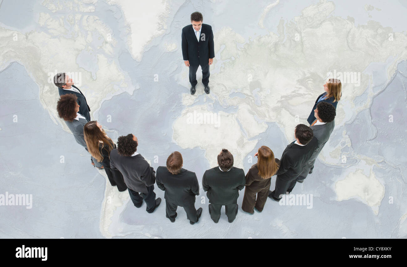 CEO meets with employees Stock Photo - Alamy