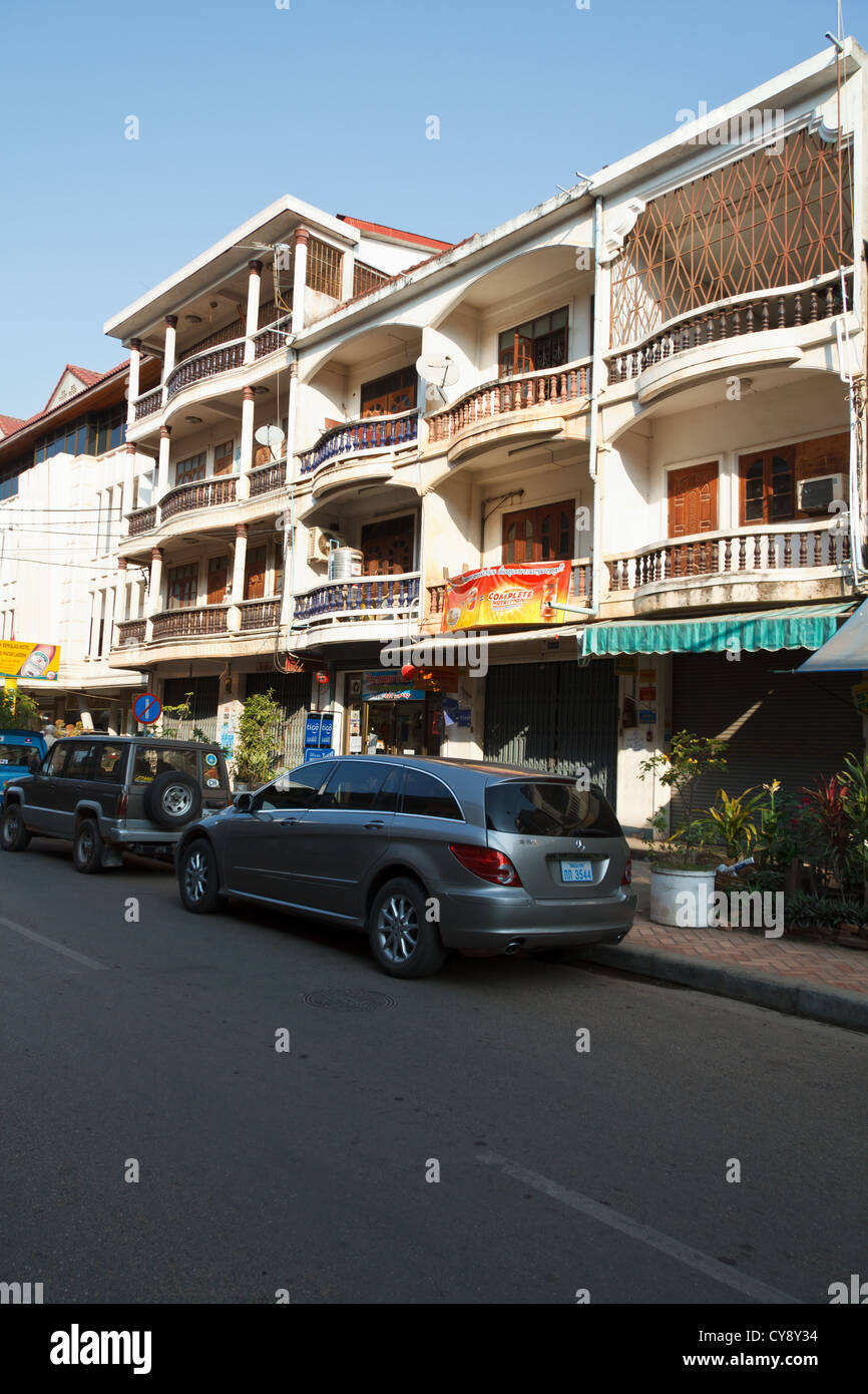 Typical Architecture in Vientiane, Laos Stock Photo - Alamy