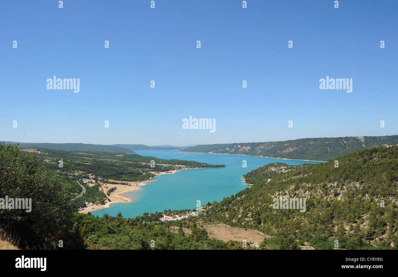 The lac de Sainte-Croix, a man-made reservoir linked to the gorges du ...