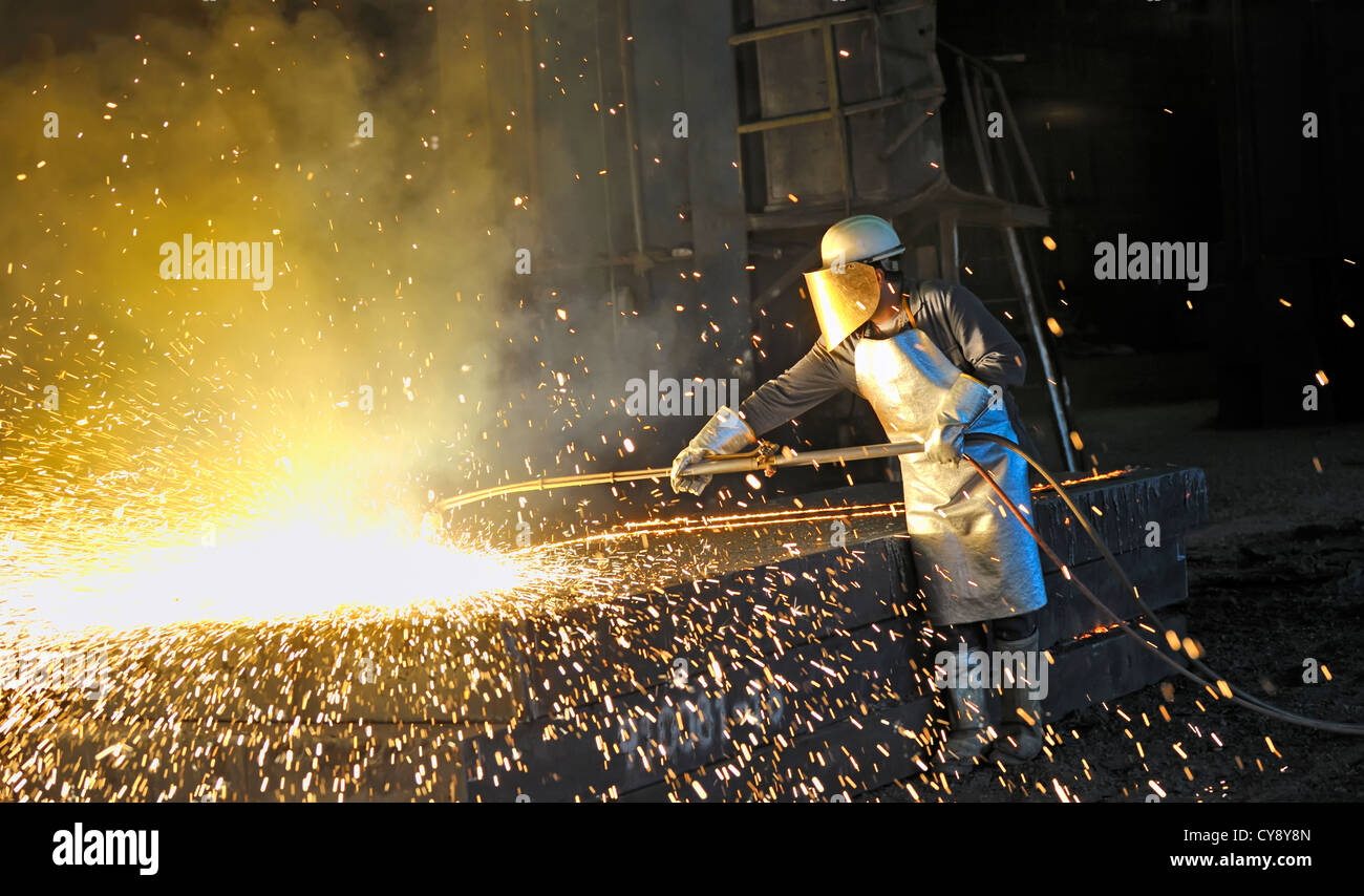 Cutting Steel Using Metal Torch High Resolution Stock Photography and ...