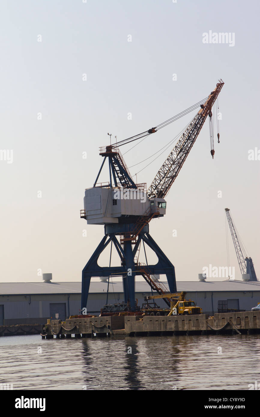 Cranes at a commercial port Baltimore, Maryland, USA Stock Photo - Alamy