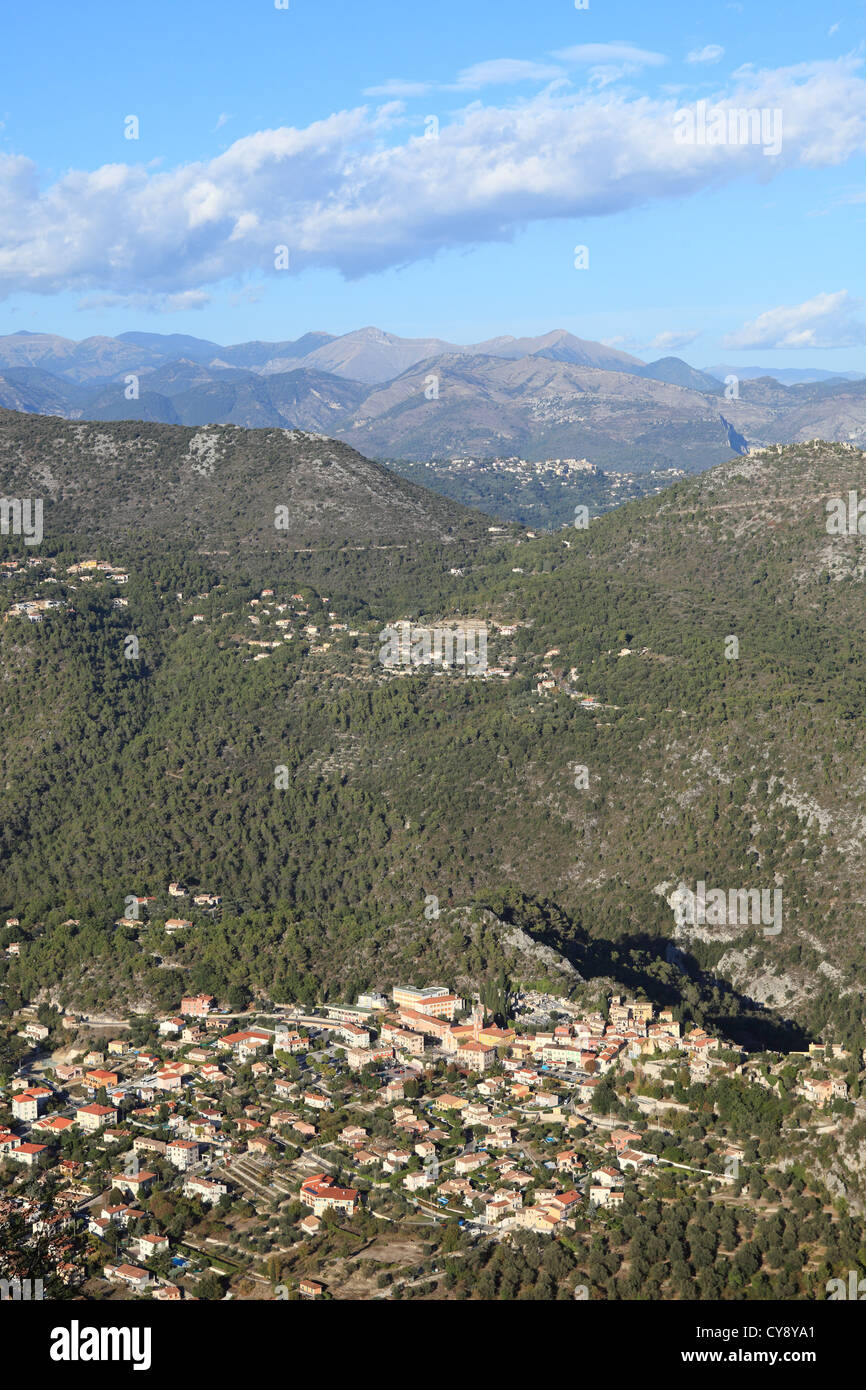 Picturesque perched village of the back country of the Alpes-Maritimes ...