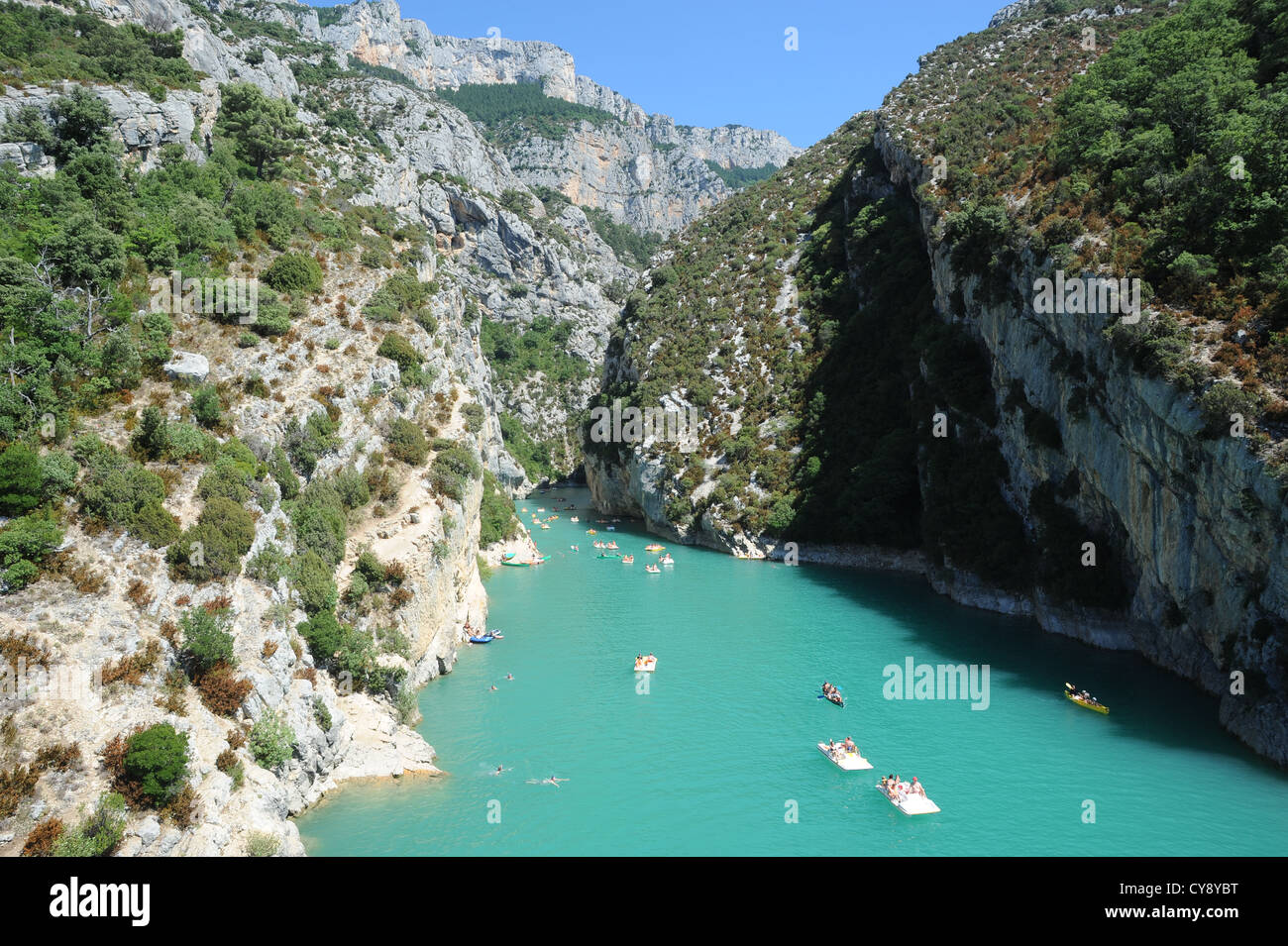The lac de Sainte-Croix, a man-made reservoir linked to the gorges du ...