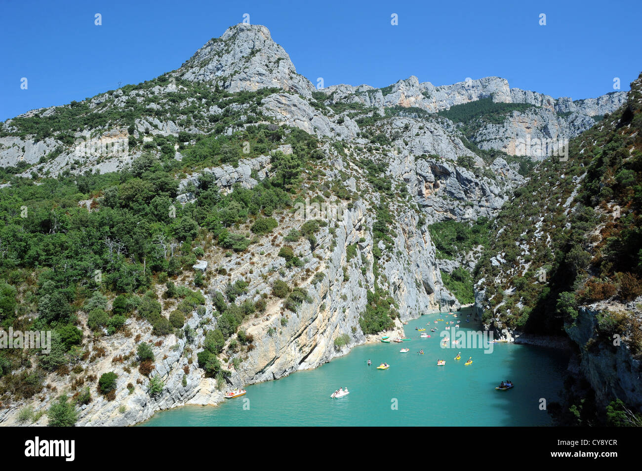 The lac de Sainte-Croix, a man-made reservoir linked to the gorges du ...