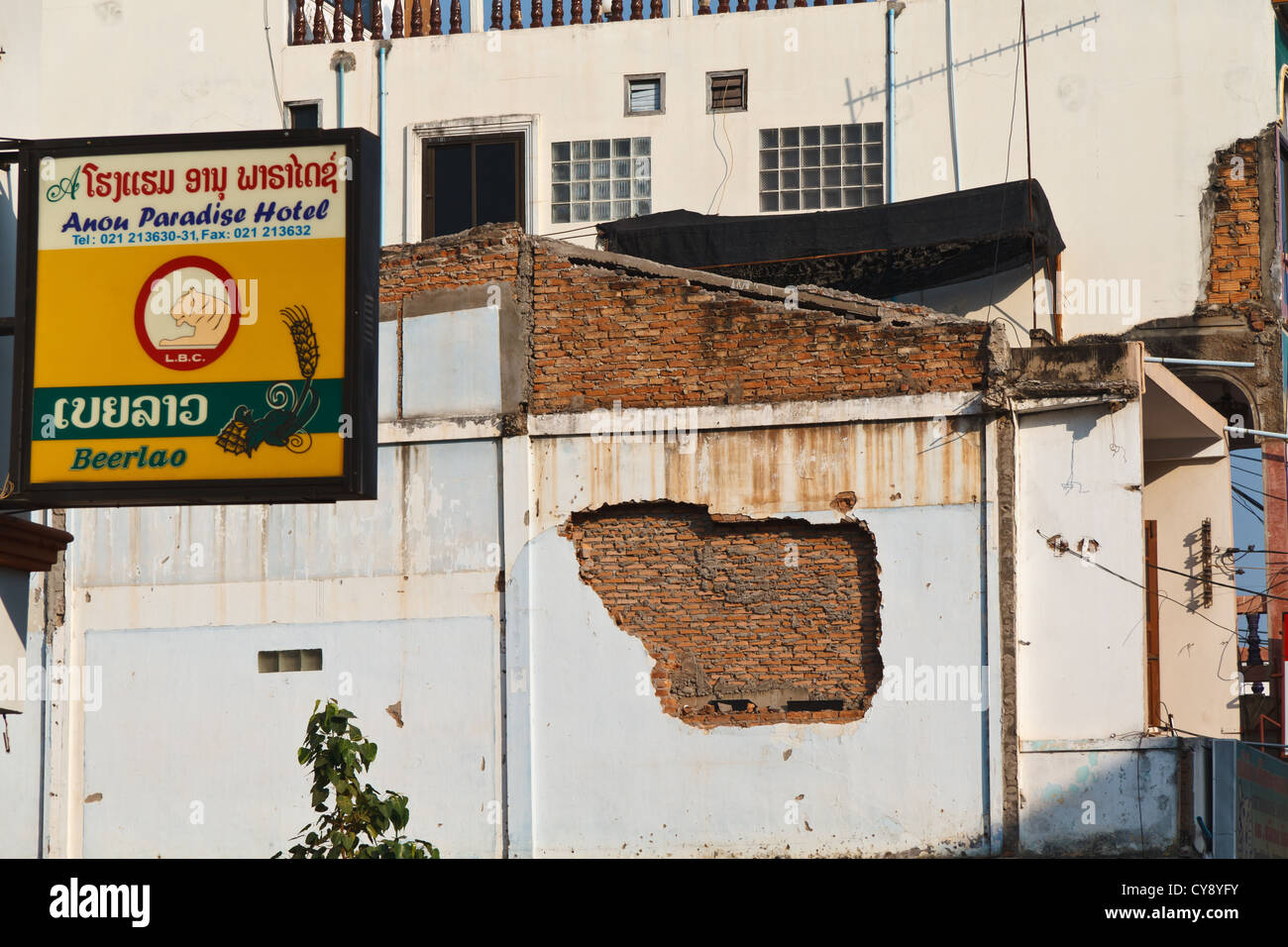 Typical Architecture in Vientiane, Laos Stock Photo - Alamy