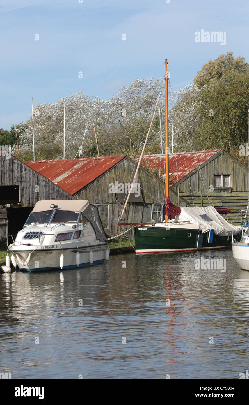 Hickling boatyard, Hickling Broad, Norfolk Stock Photo - Alamy