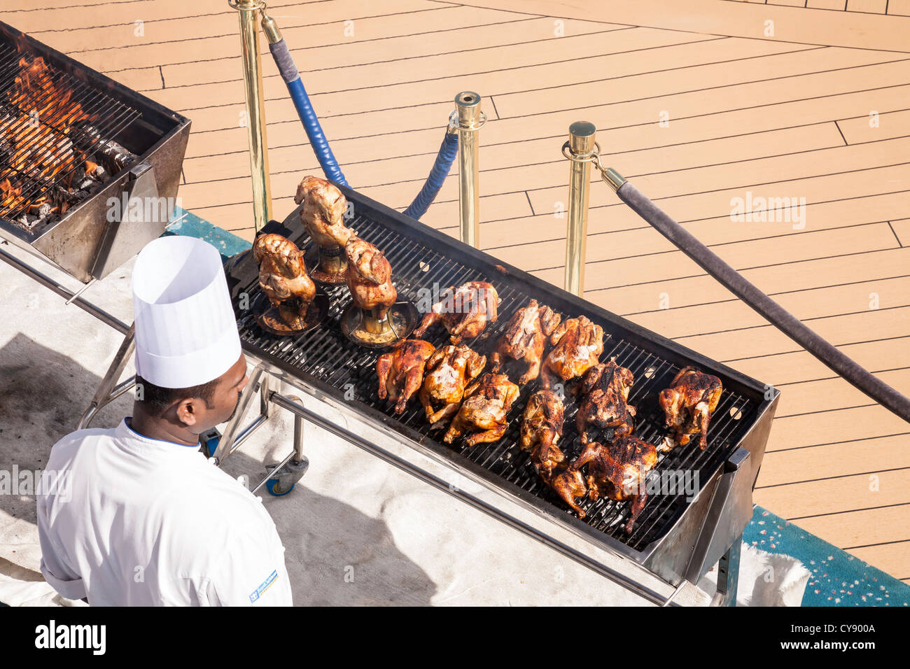 Chef and Grills Aboard Cruise Ship Stock Photo - Alamy
