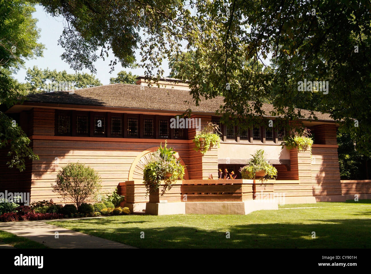 Oak Park Illinois USA House designed by Frank Lloyd Wright Stock Photo ...