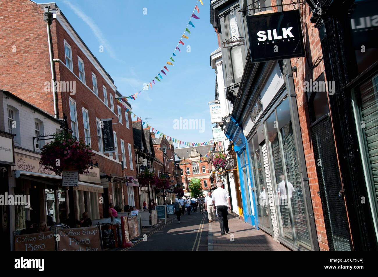 The Lanes shopping area in Leicester City Centre, England UK Stock ...