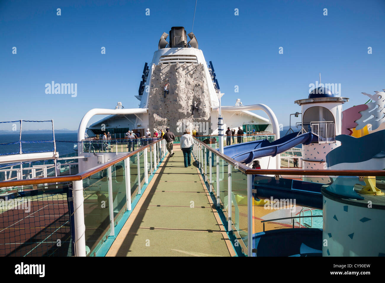 Rock Climbing Wall Aboard Cruise Ship Stock Photo - Alamy