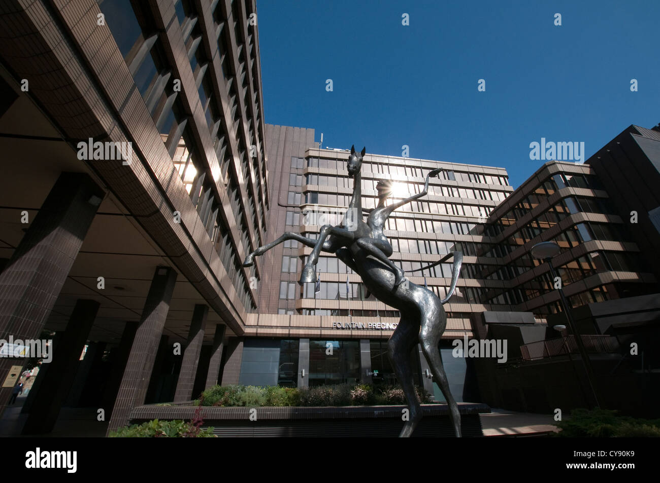 Fountain Precinct in Sheffield City Centre, South Yorkshire UK Stock ...