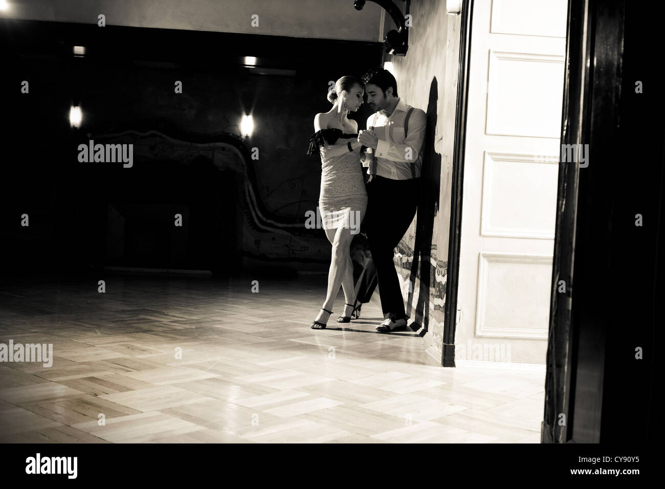A man and a woman in the most romantic dance: tango. Please see more ...