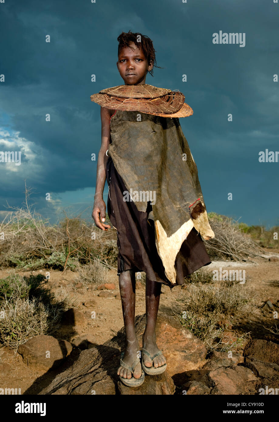 Pokot Tribe Girl , Kenya Stock Photo - Alamy