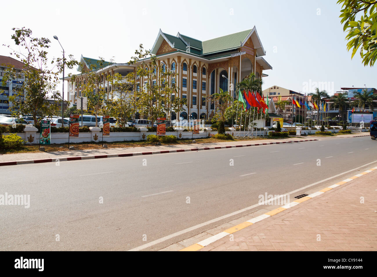 Street View in Vientiane, Laos Stock Photo - Alamy