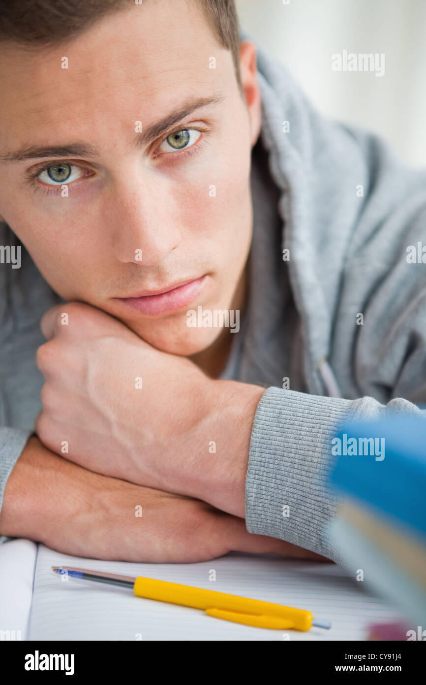 Portrait of a depressed student Stock Photo - Alamy