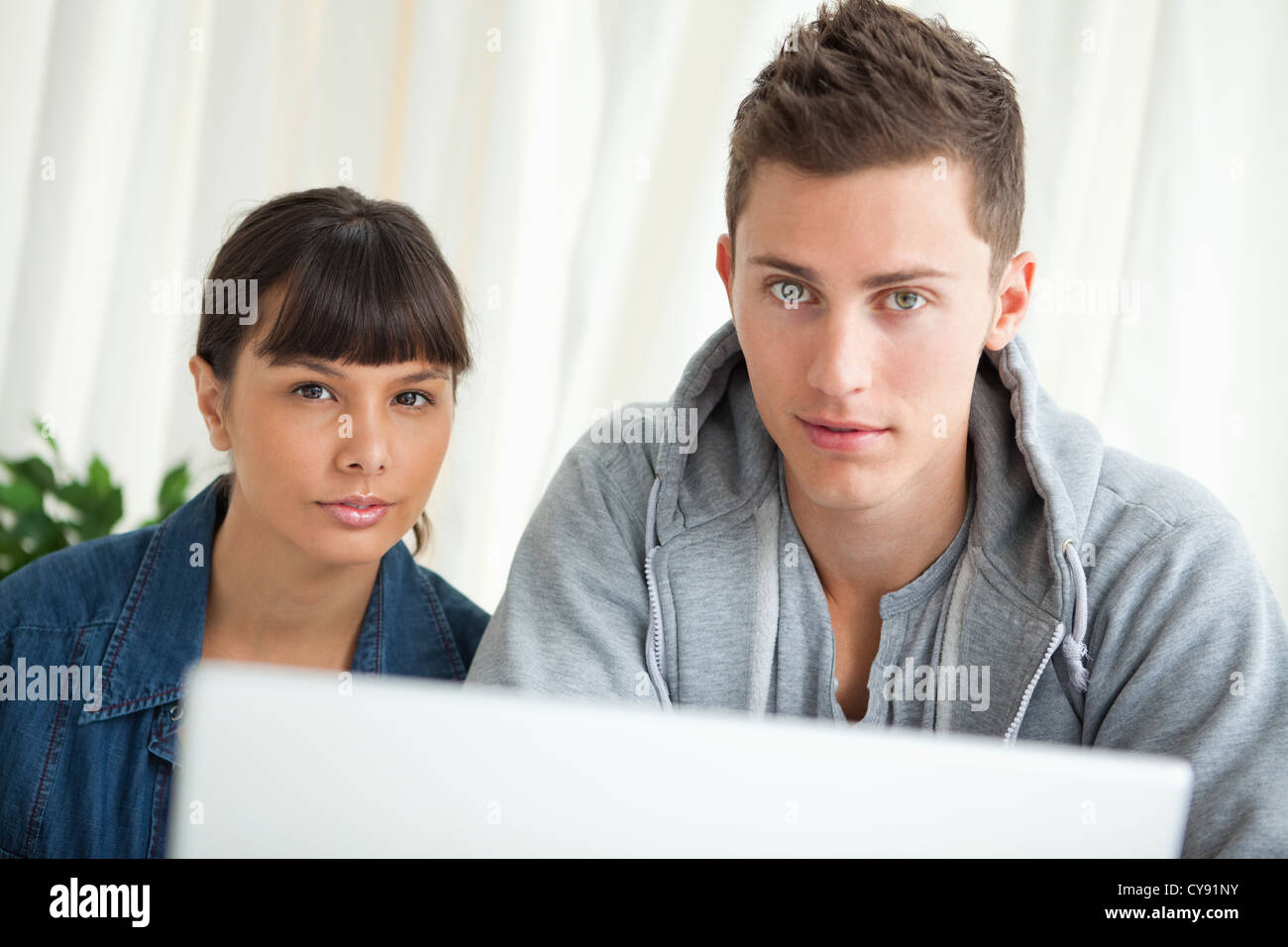 Portrait of two students Stock Photo - Alamy