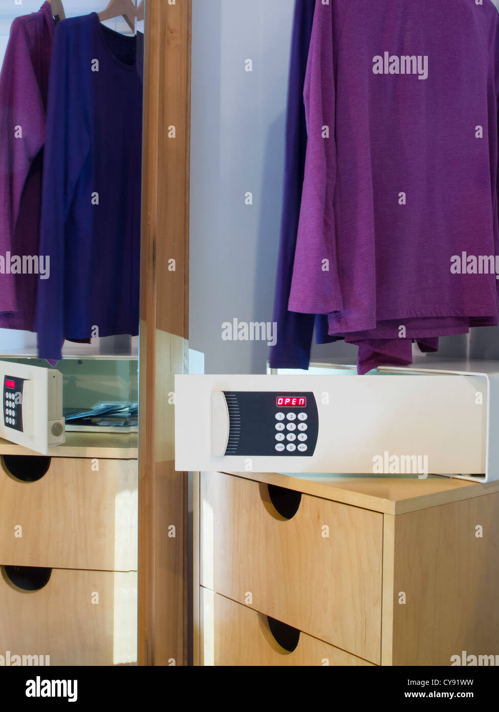 Personal Safe in Closet Stock Photo - Alamy