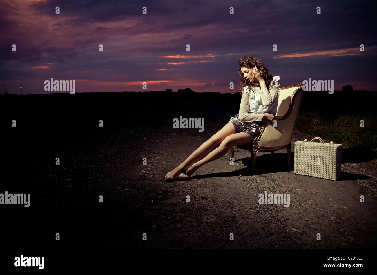 Stunning woman musing about life Stock Photo - Alamy