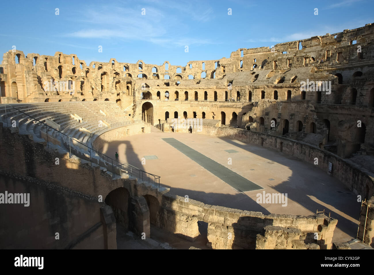 Roman biggest amphitheater in africa in El Djam, Tunisia Stock Photo ...