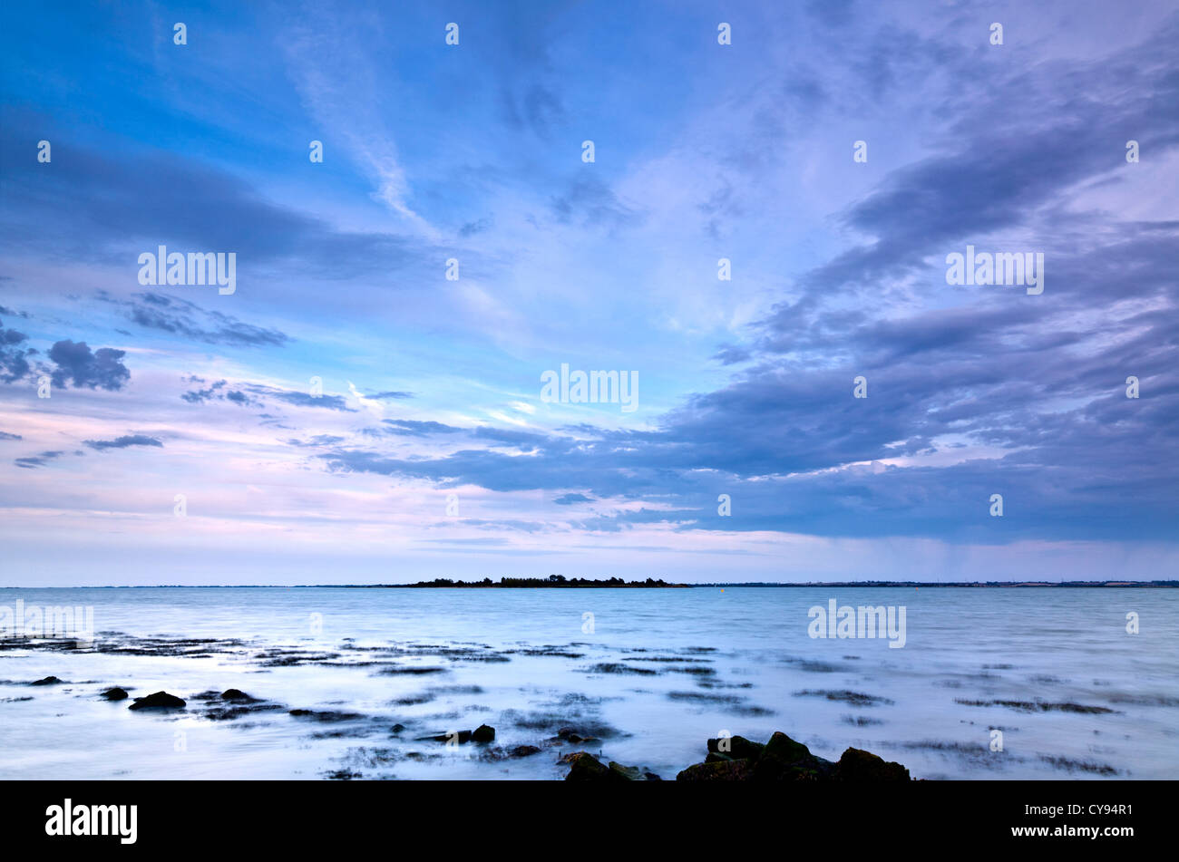 High Tide Covers Causeway Between Mainland and Osea Island Stock Photo ...