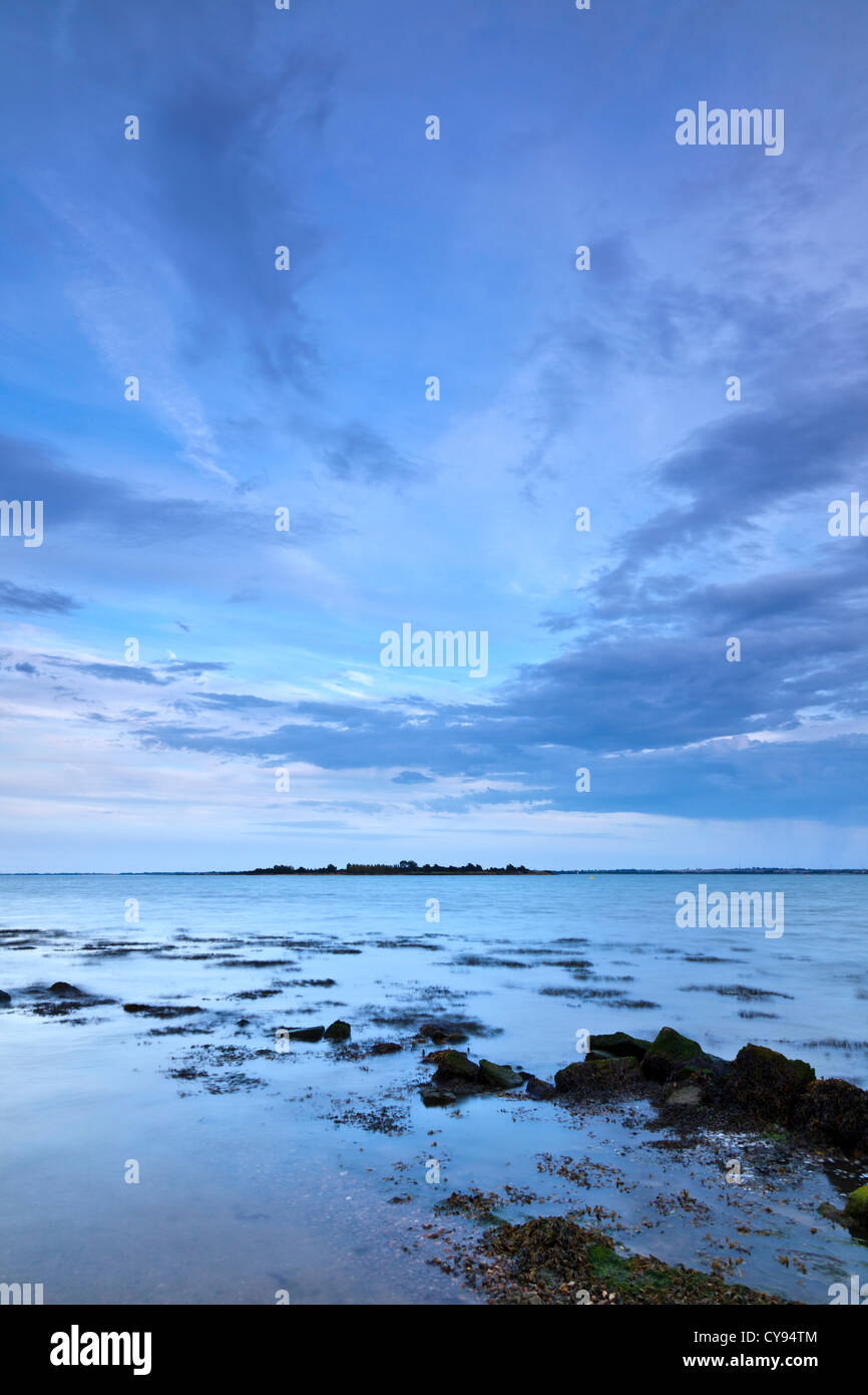 High Tide Covers Causeway Between Mainland and Osea Island Stock Photo ...