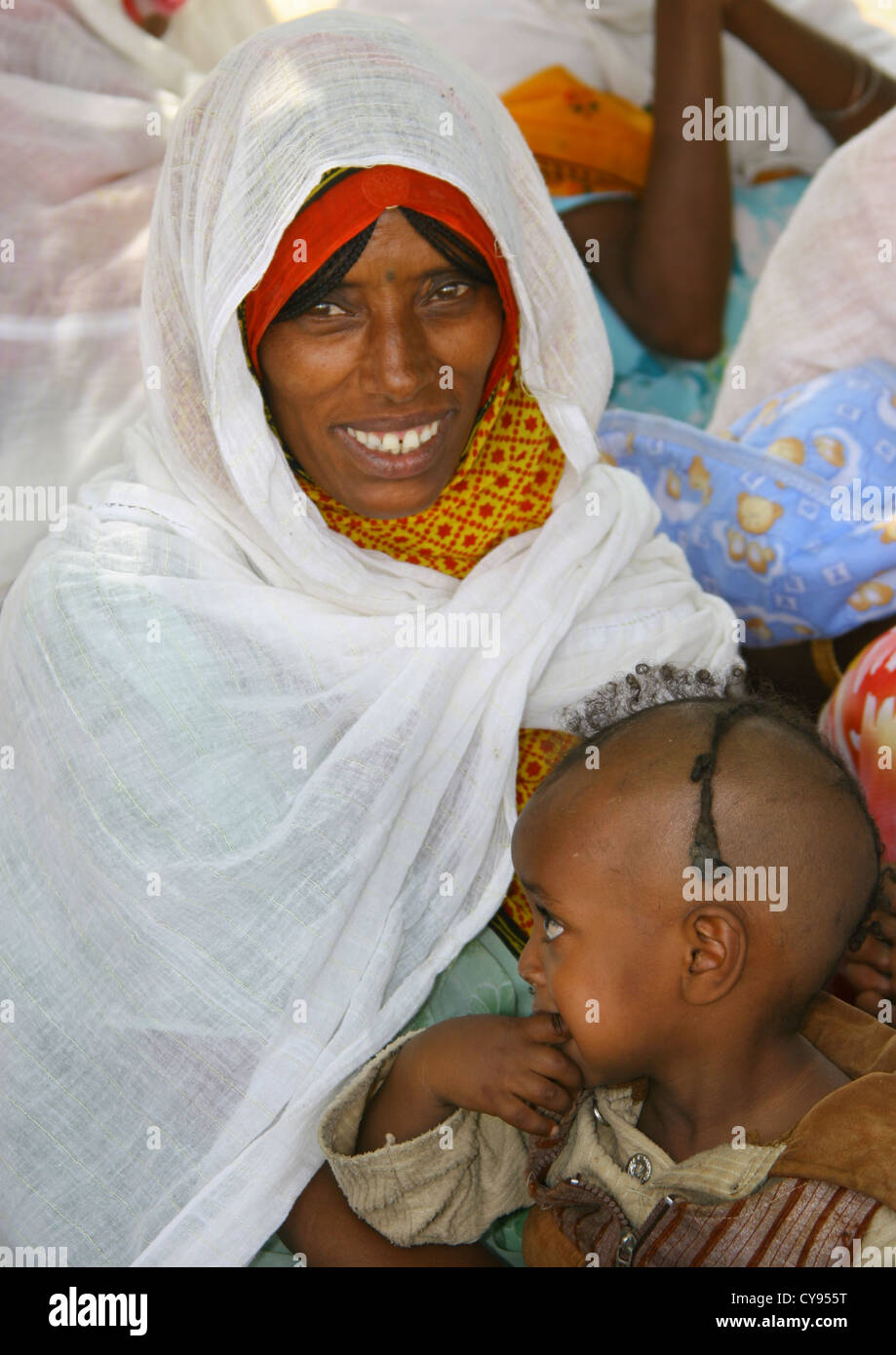 Bilen Tribe Mother And Baby, Eritrea Stock Photo - Alamy