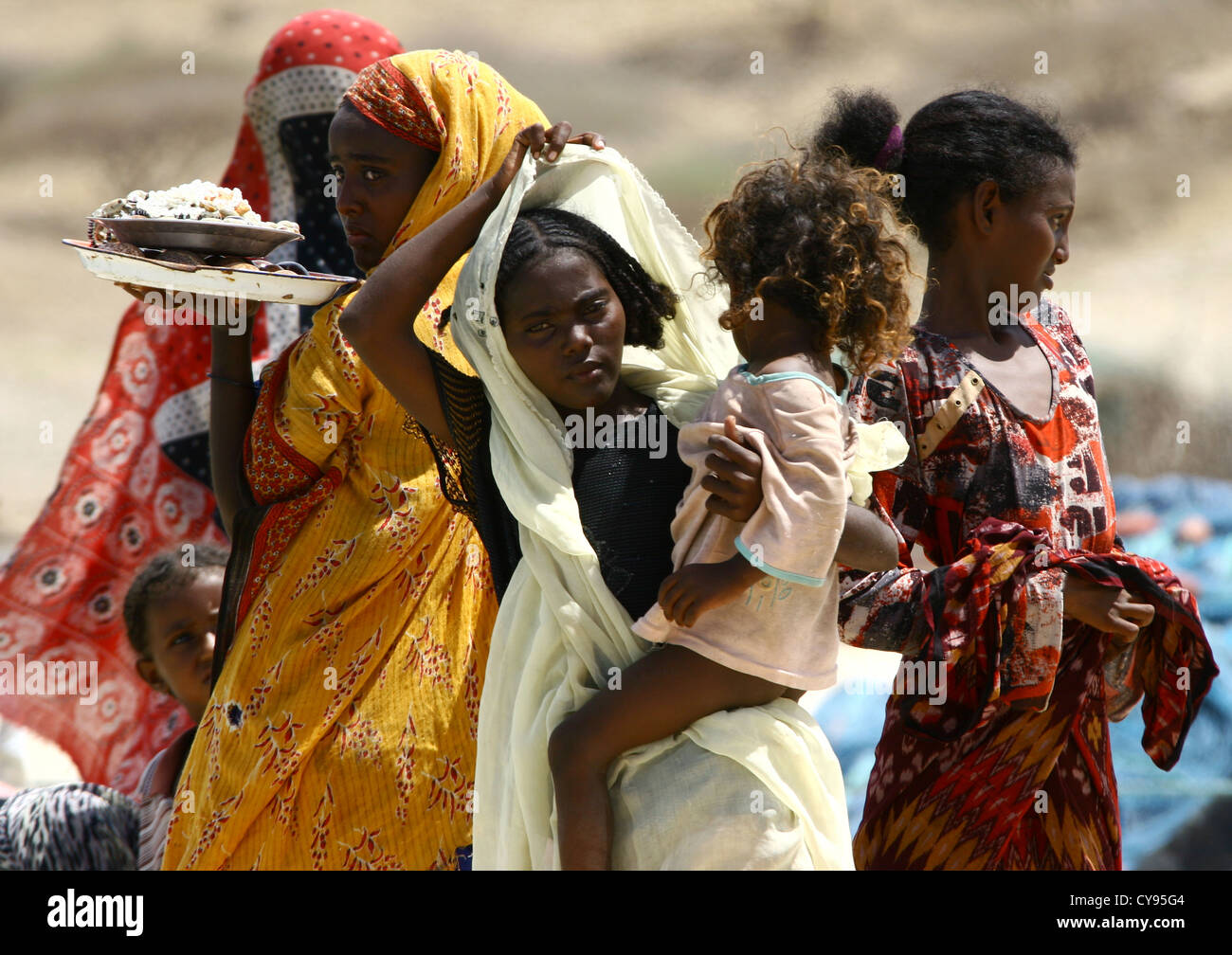 Afar Tribe People In Dissei Island, Dahlak Archipelago, Eritrea Stock Photo - Alamy