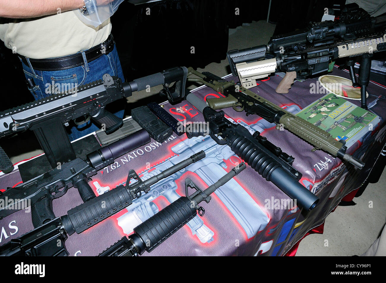 Assortment of Firearms on display at FBI suppliers convention Stock ...