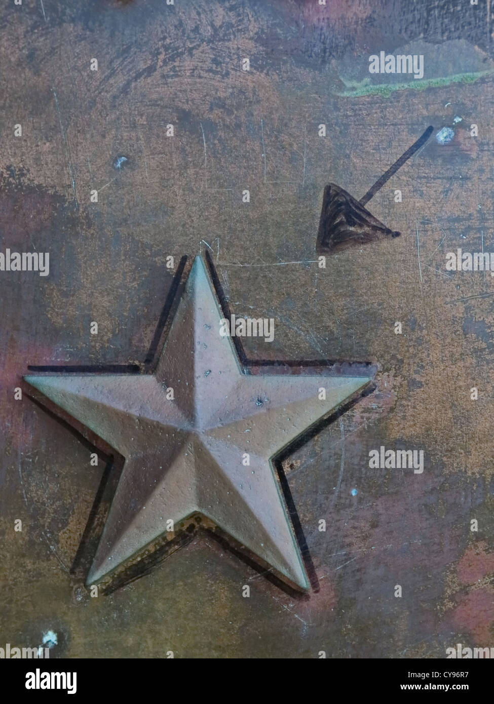 stars metal background weathered military grunge texture Stock Photo ...