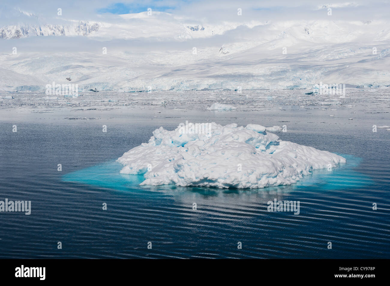 Beautiful blue iceberg drifting in Antarctic waters Stock Photo - Alamy