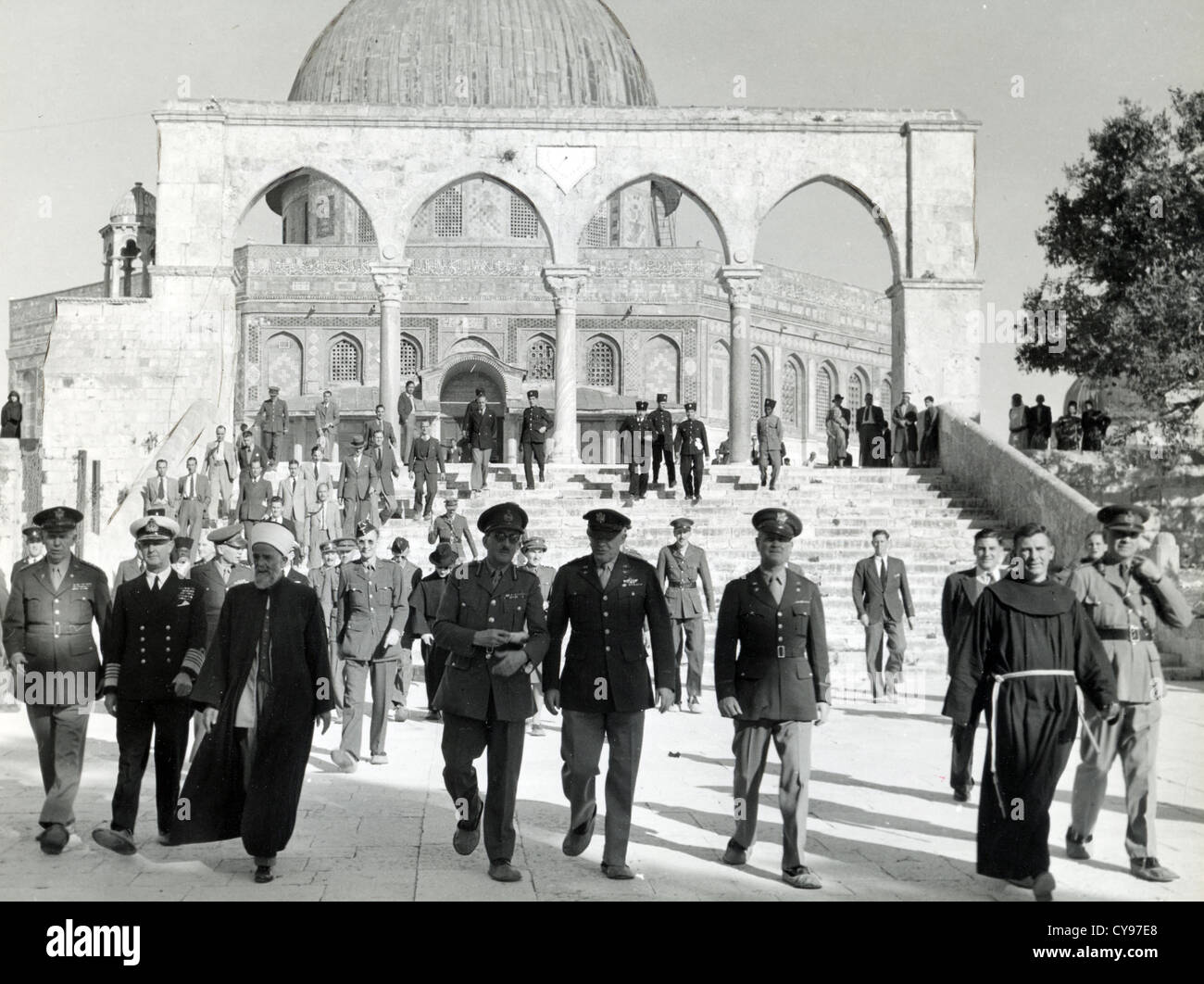 ALLIED LEADERS IN JERUSALEM 1943 on way back from Tehran Conference ...