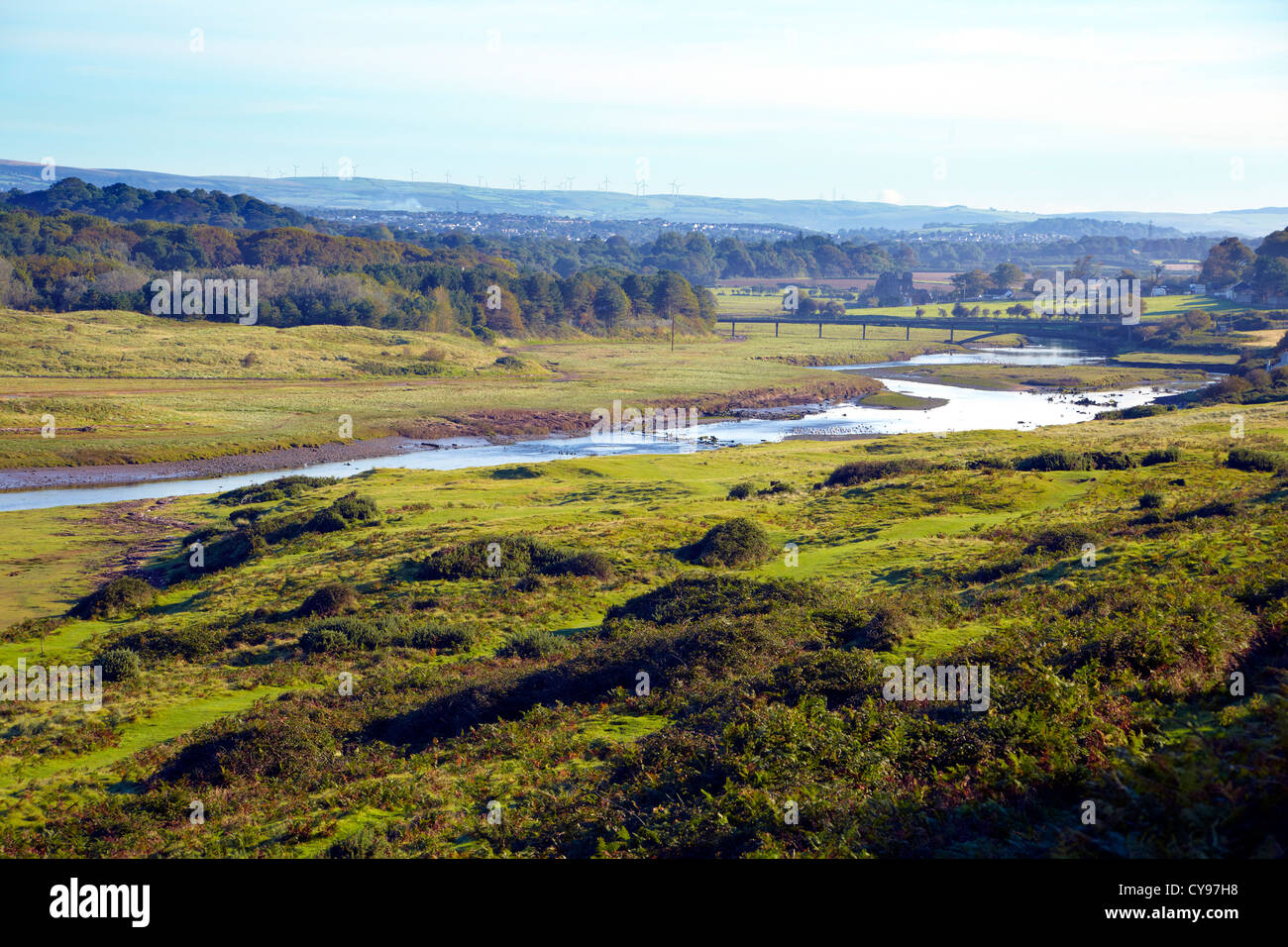 River Ogmore estuary and flood plain, Ogmore, Bridgend Stock Photo - Alamy