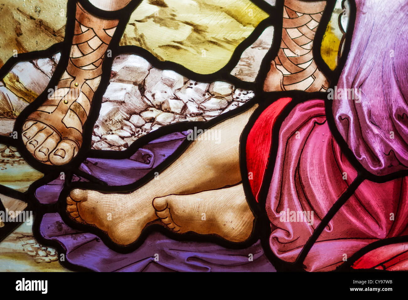 Stained glass window in the reconstructed Masonic Lodge in Beamish Open ...