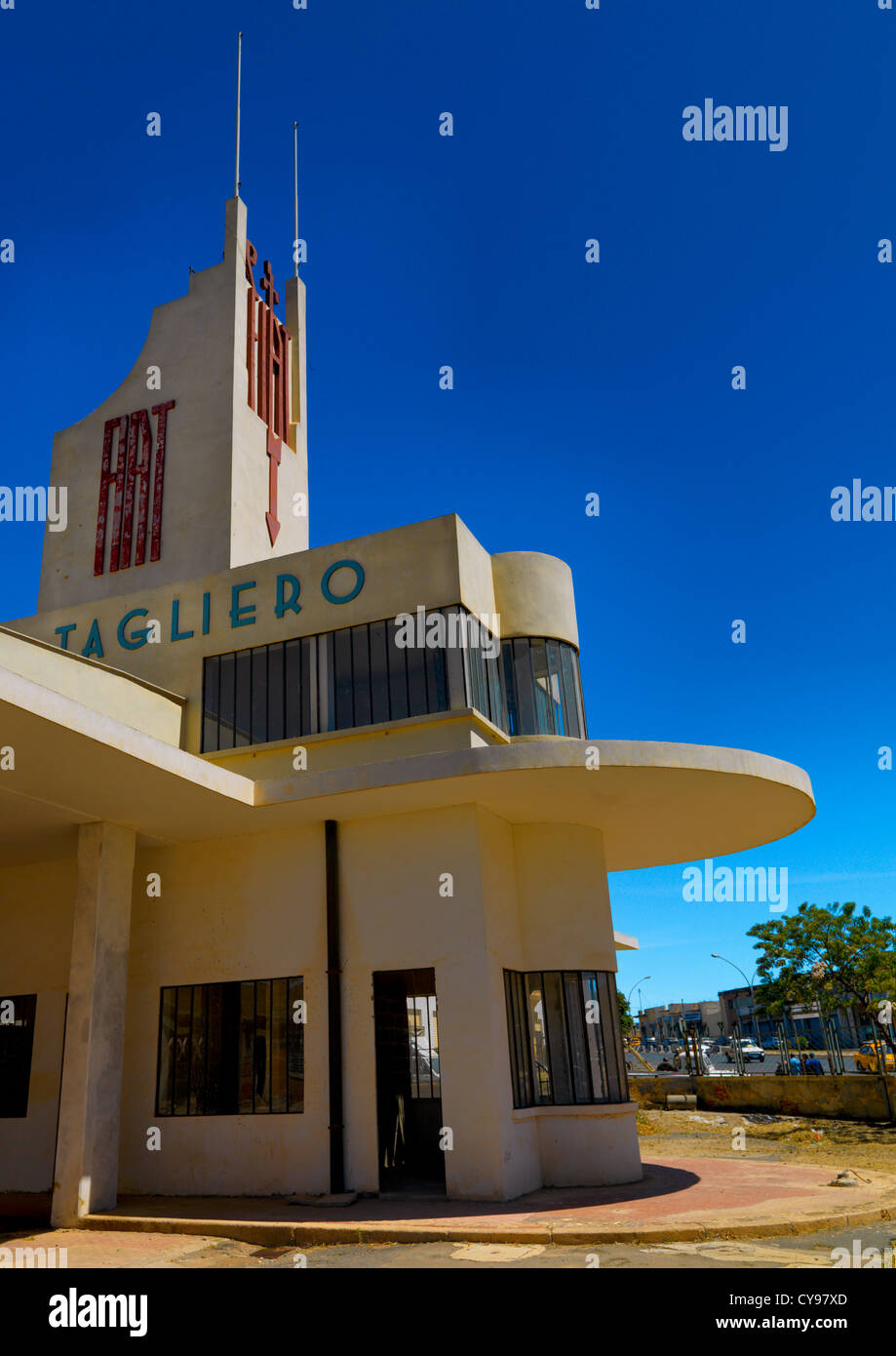Fiat Tagliero Garage In Asmara, Eritrea Stock Photo - Alamy