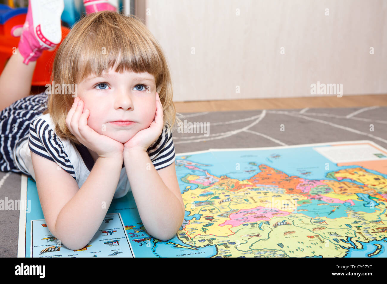 Atlas map kids hi-res stock photography and images - Alamy