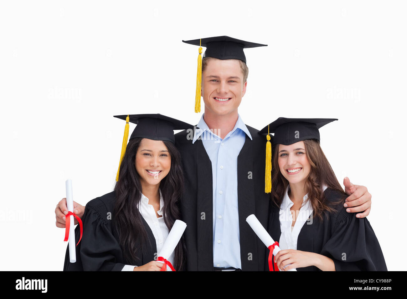 Three friends graduate from college together Stock Photo - Alamy