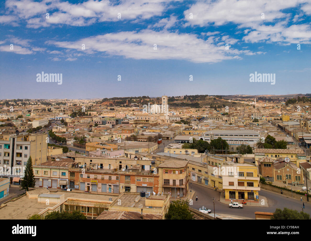 Aerial View Of Asmara, Eritrea Stock Photo - Alamy