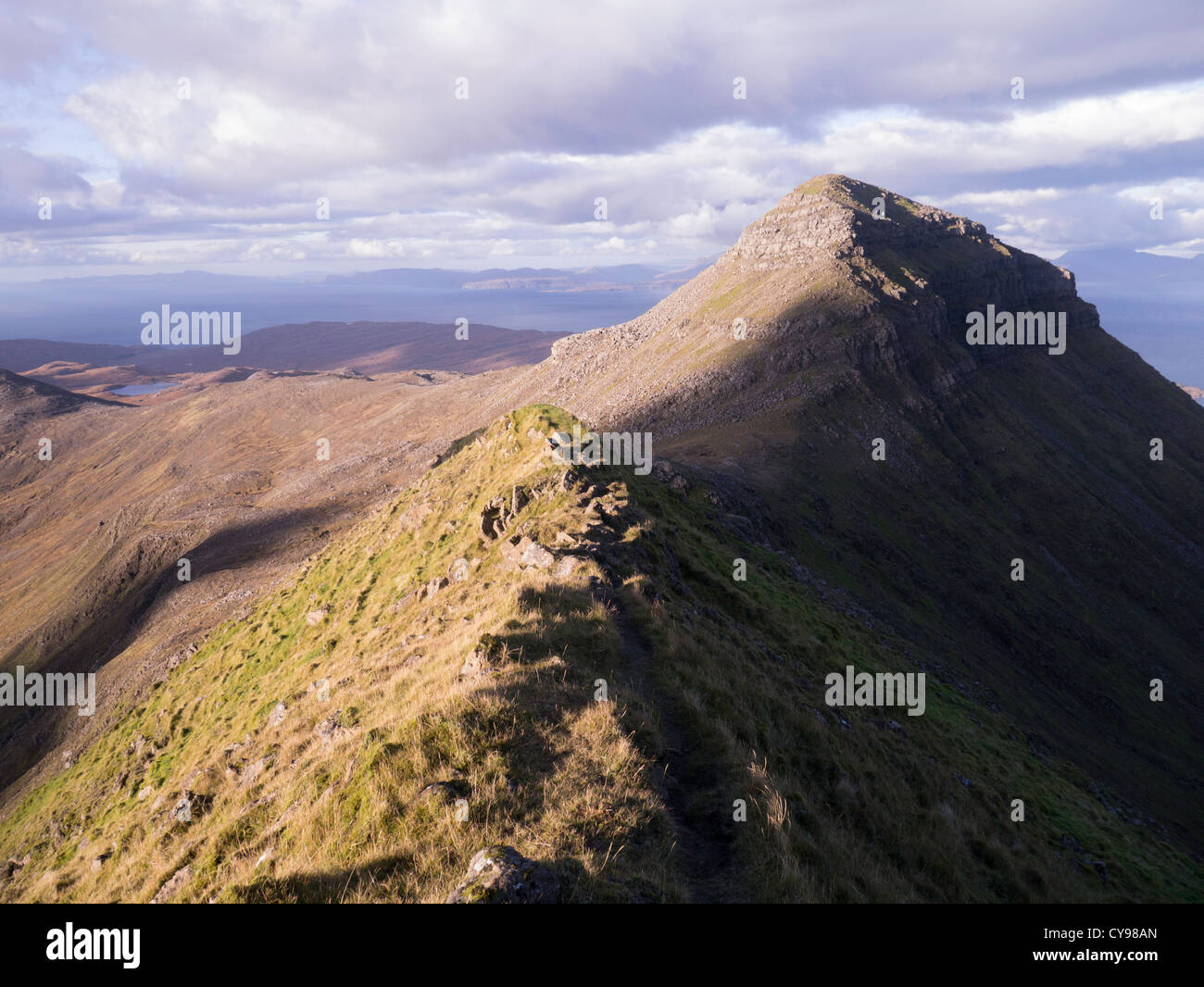 Hallival on the Cuillin Ridge of Rum from Askival Stock Photo - Alamy